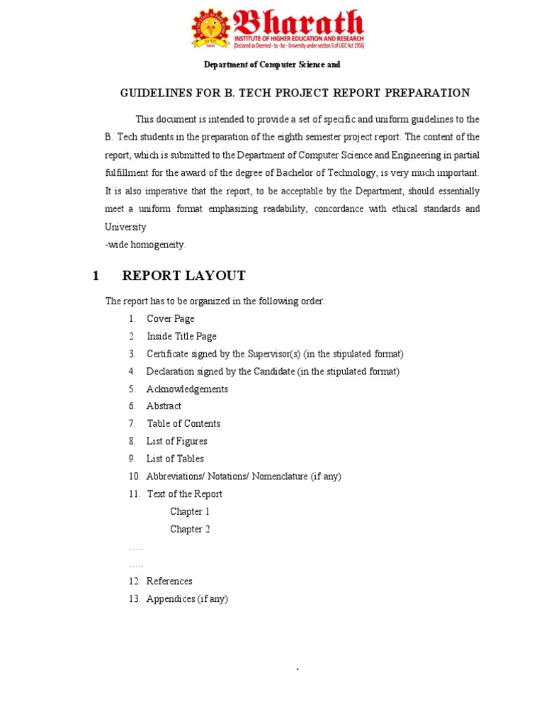 Project Report Preparation Guidelines - CSE | Download Free PDF ... Project Report Preparation Guidelines - CSE | Download Free PDF ...