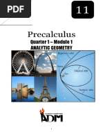 Precal Week 1 Module Conics | PDF | Circle | Ellipse