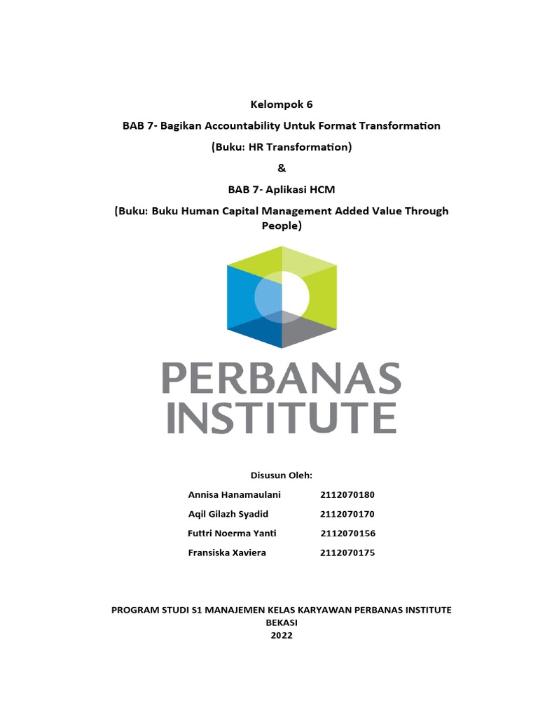 Transformasi SDM dan HCM | PDF | Pengembangan Diri