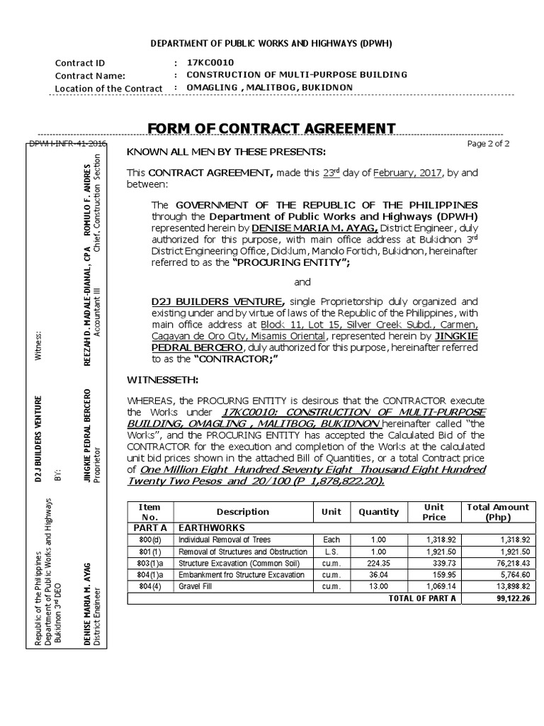 Contract Agreement Example | PDF | Economies | Business