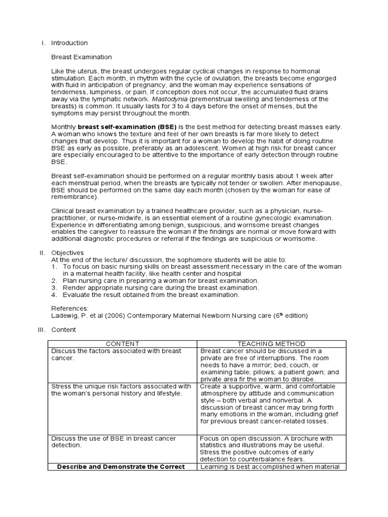 Introduction To BSE With Step by Step Guide | PDF | Breast | Breast Cancer