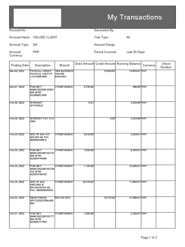 Bank Transactions and Details | PDF | Banks | Economies
