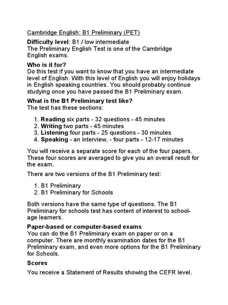 Cambridge English B 1 | PDF | Linguistics | Grammar