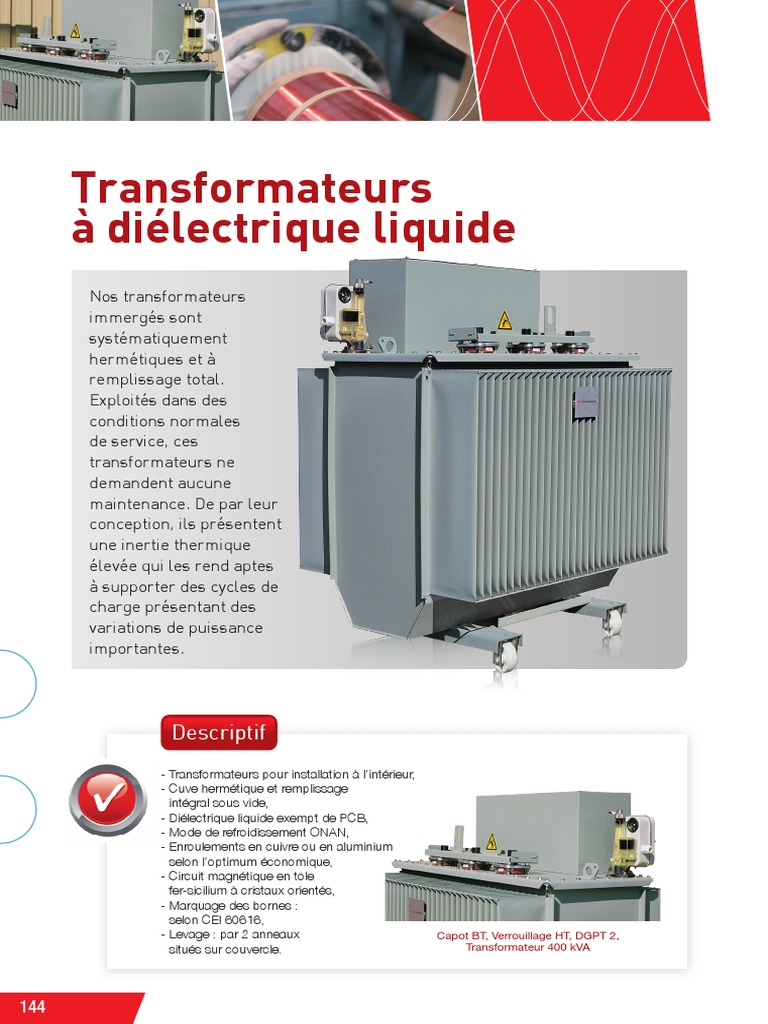 Transformateurs Immergés à Diélectrique | PDF | Transformateur ...