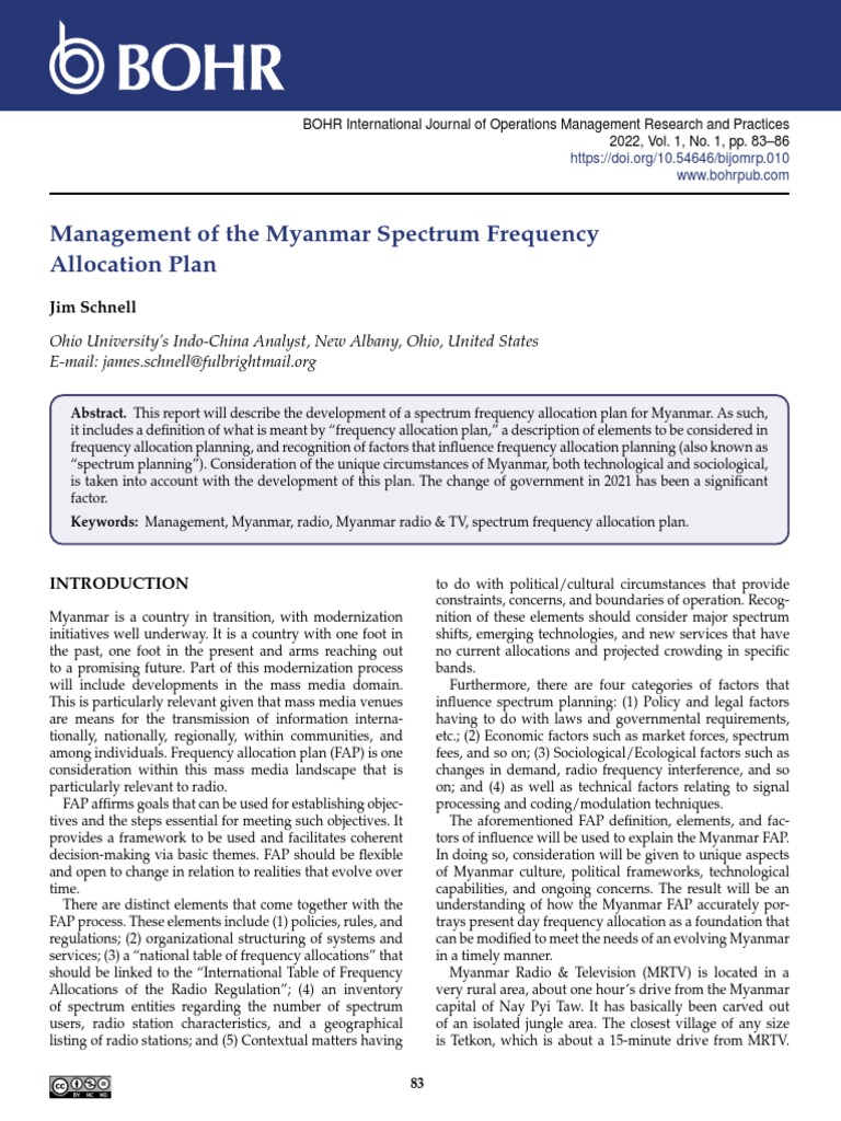 Myanmar Spectrum Planning Guide | PDF | Radio | Facebook
