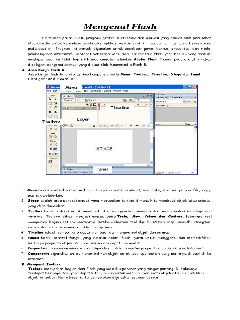 Area Kerja Adobe Flash | PDF