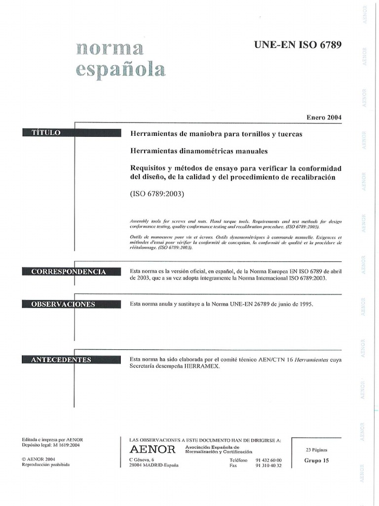 Une-En Iso 6789 | PDF