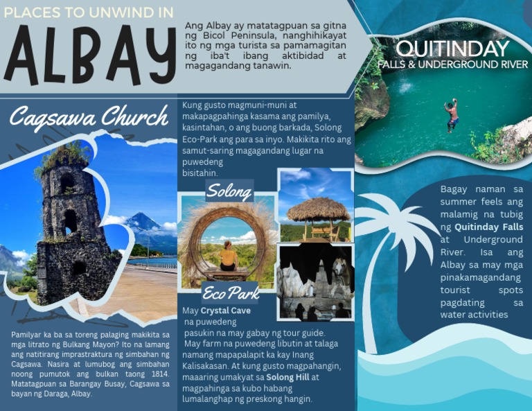 Blue Gray Creative Travel Adventure Trifold Brochure | PDF