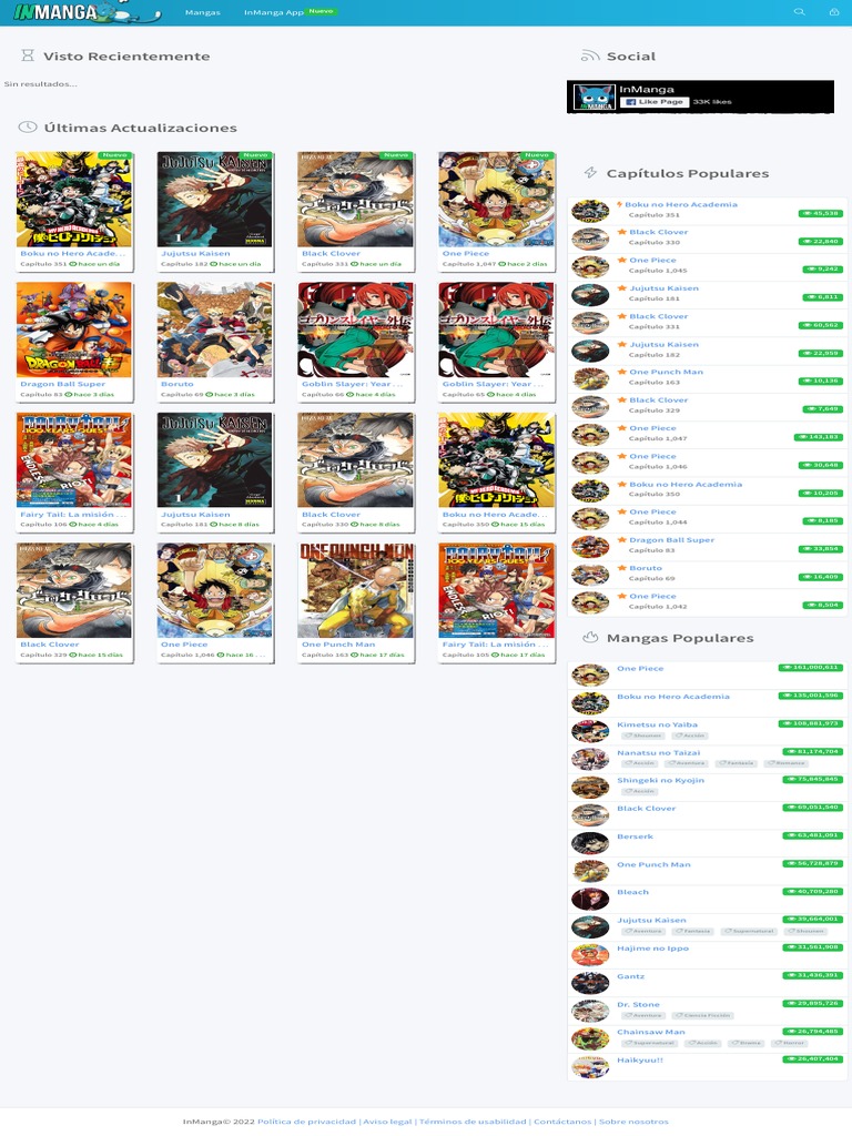 Manga Online - InManga | PDF | Shōnen Manga | Literatura infantil japonesa