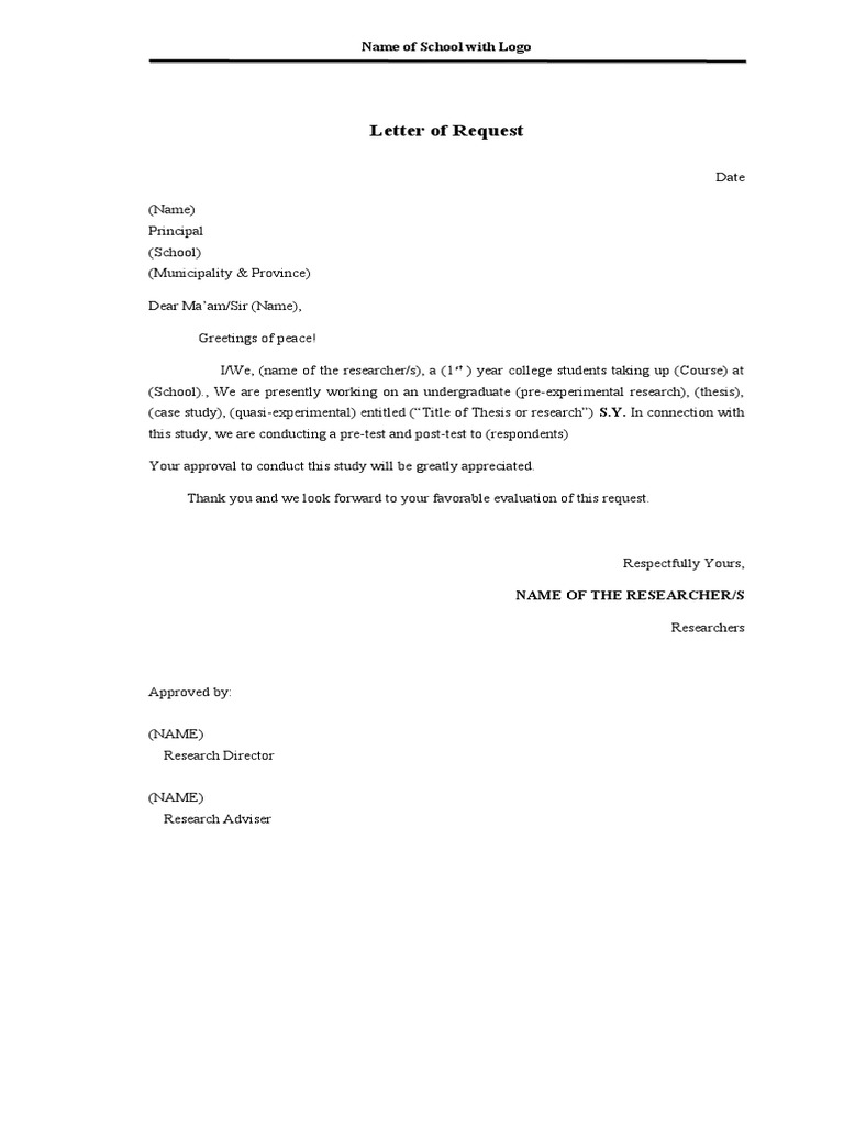 Letter-Request Example | PDF