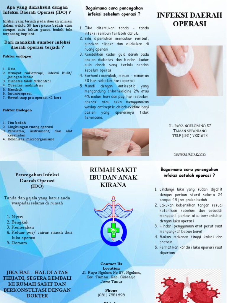 Leaflet Infeksi Daerah Operasi | PDF