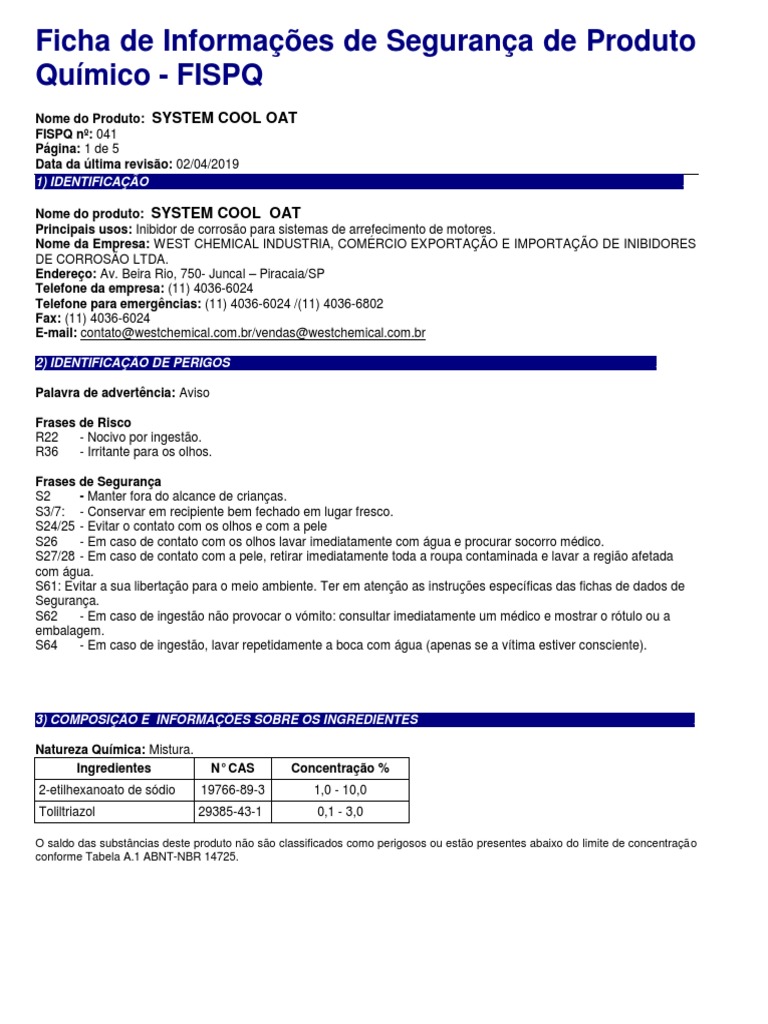 Fispq System Cool Oat | Download grátis PDF | Embalagem e rotulagem ...