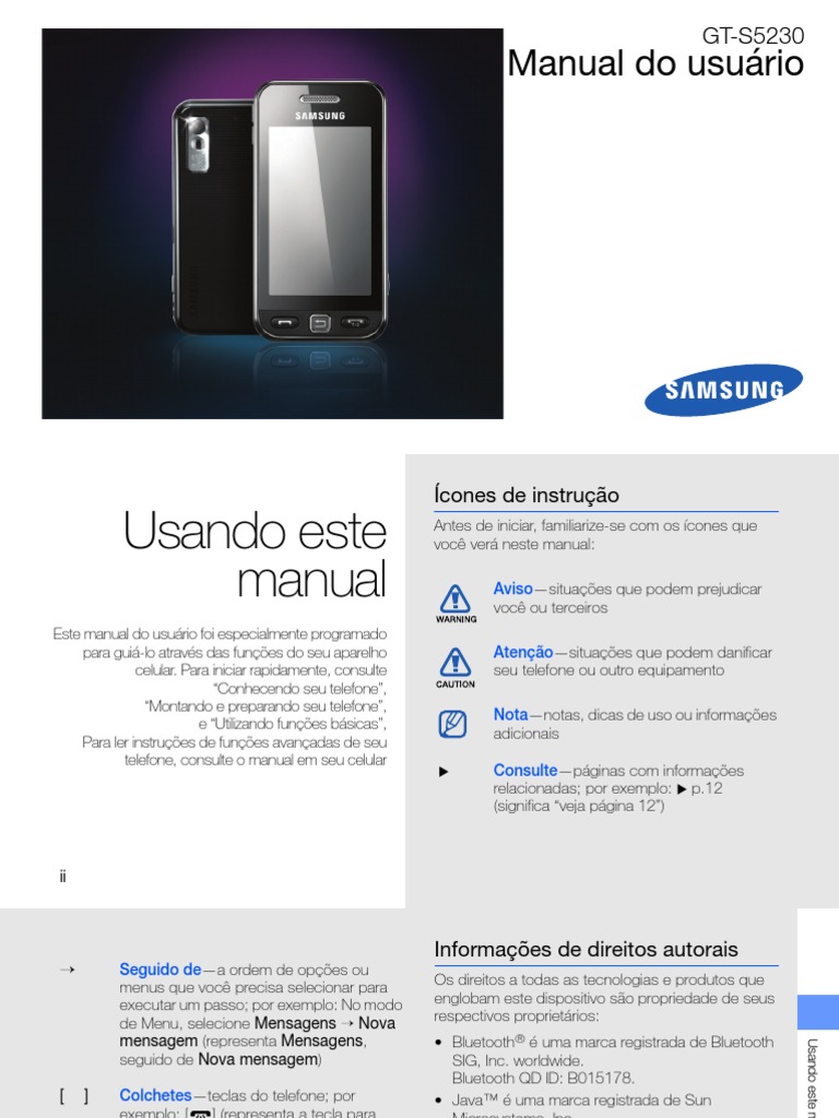 Manual Celular Samsung | PDF | Câmera | Celulares