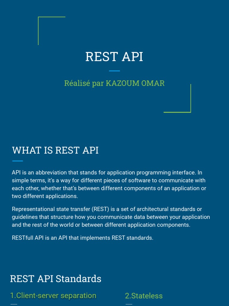 REST APi PRESENTATION | PDF