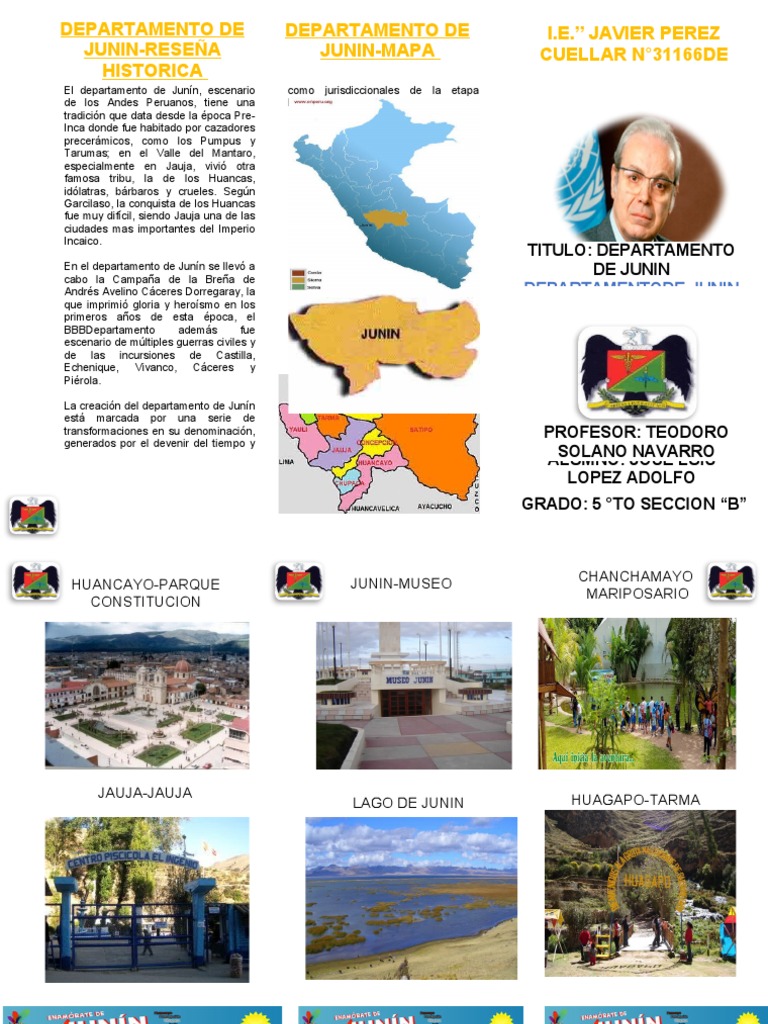 El Departamento de Junín TRIPTICO | PDF