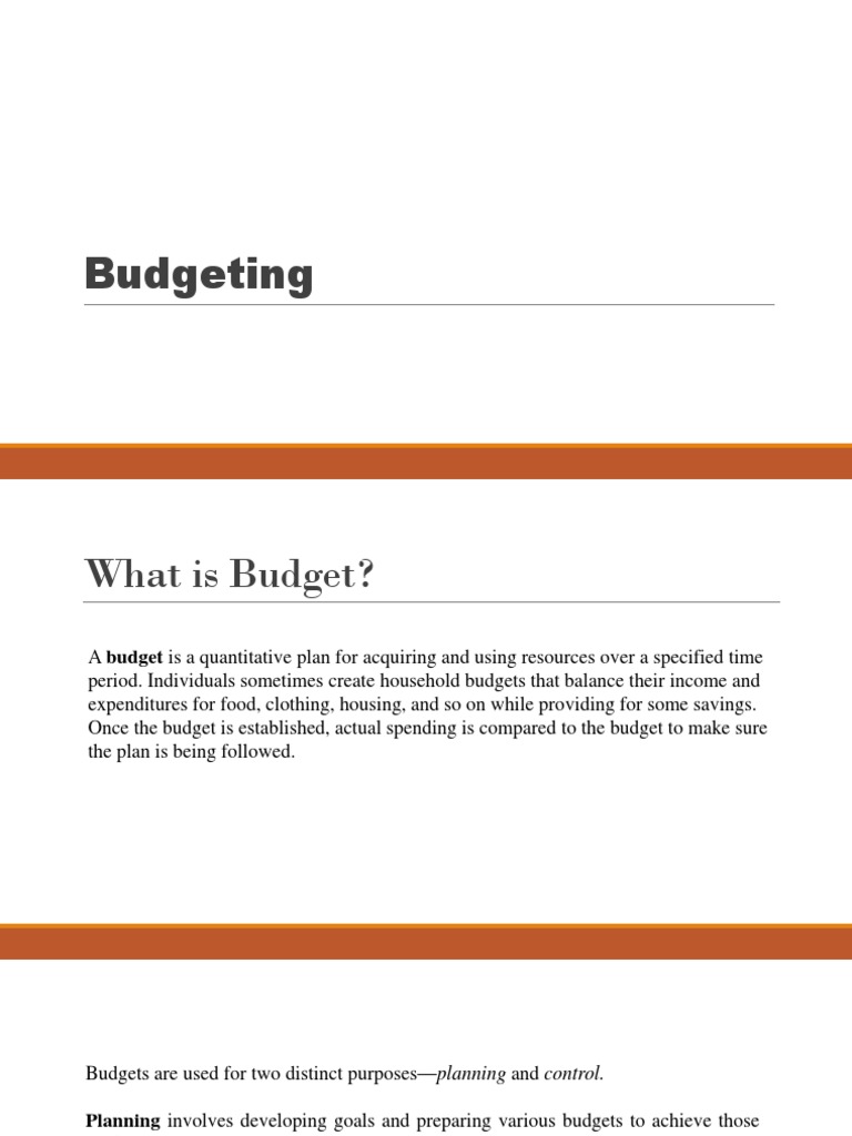 Budgeting | PDF | Economies | Business