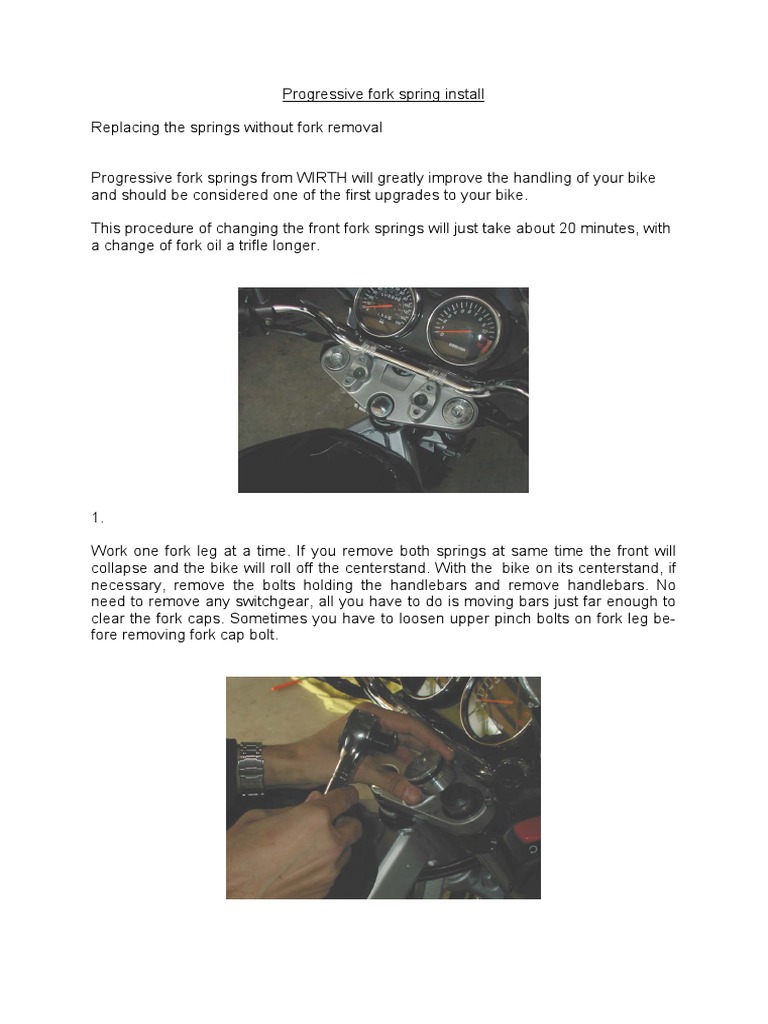Progressive Fork Spring Installation | PDF | Equipment | Manufactured Goods