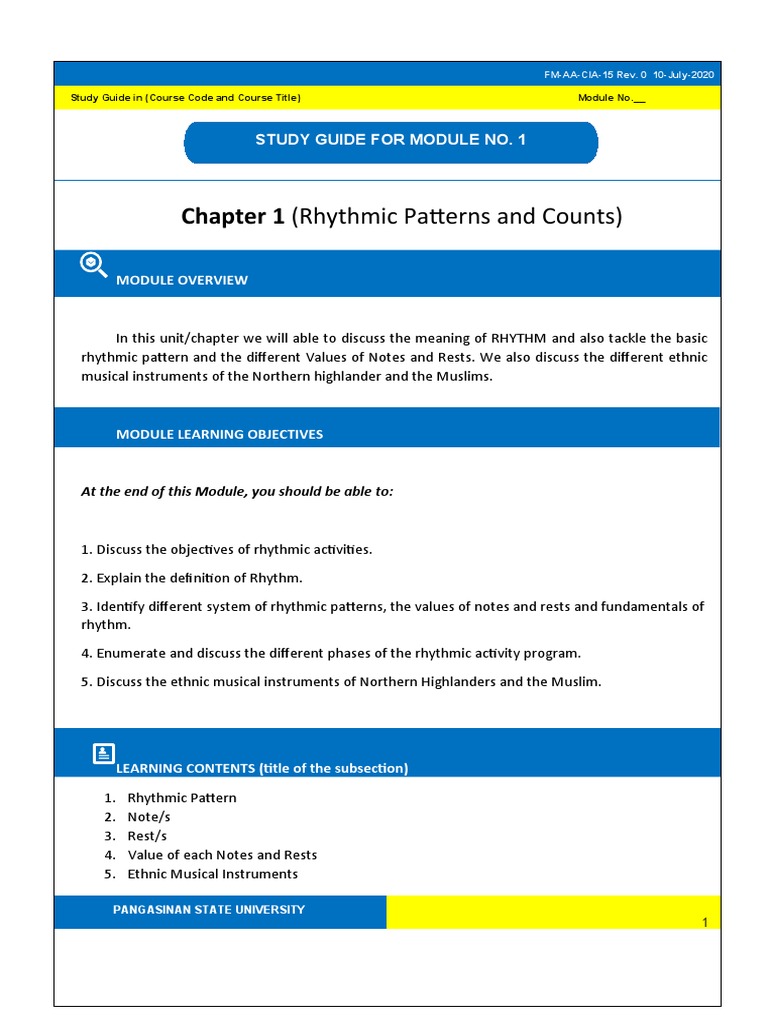 Pe3 Finalcourseware | PDF | Dances | Rhythm