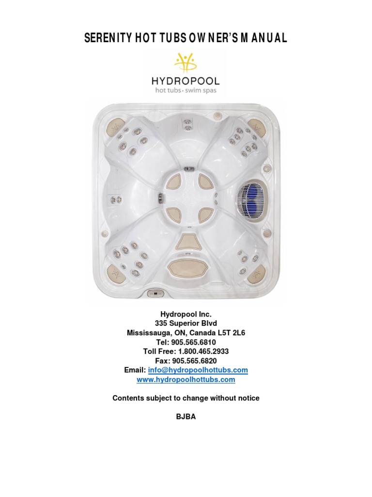 Hydropool Serenity 5900 OwnMan 2021 (EN) | PDF | Electrical Wiring | Water