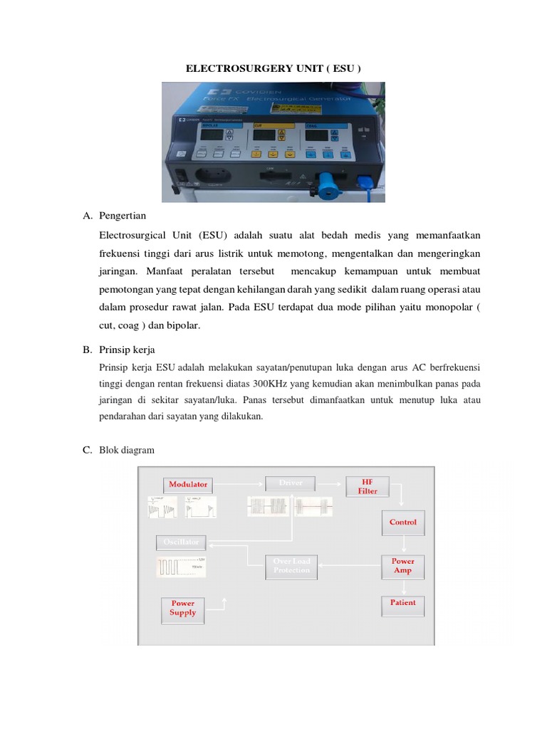 Electrosurgery Unit (Esu) | PDF | Sains & Matematika