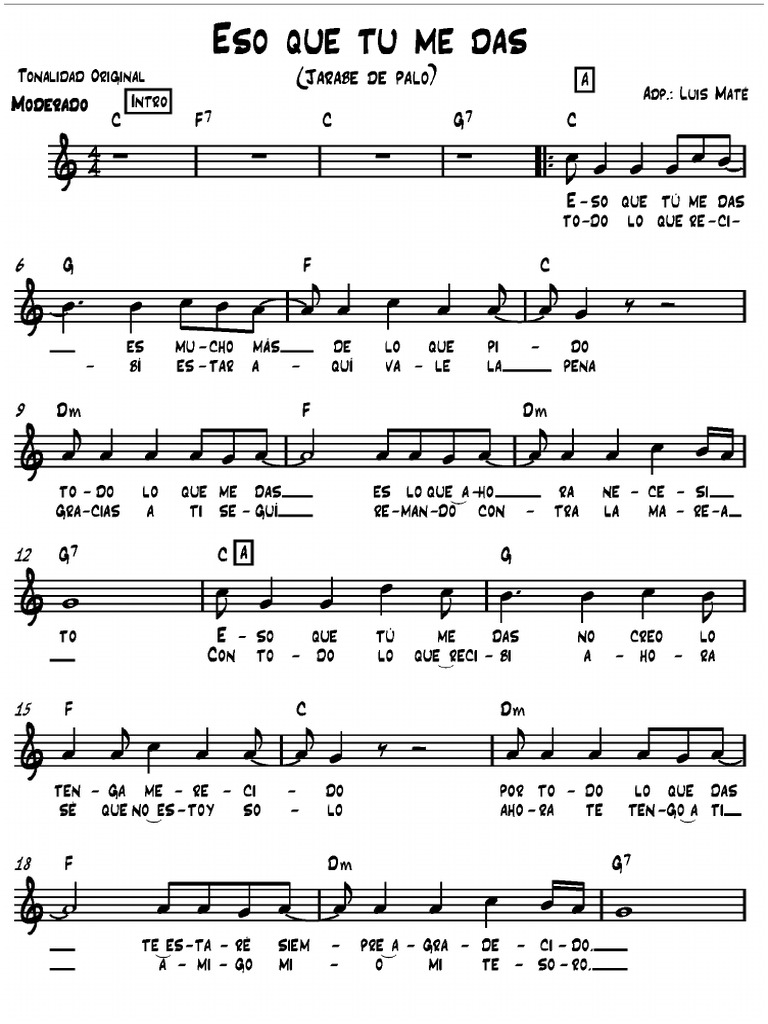Eso Que Tu Me Das Jarabe de Palo | PDF