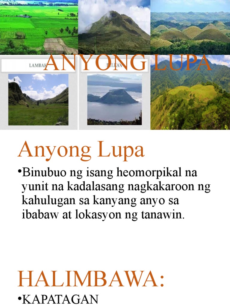 Anyong Lupa | PDF