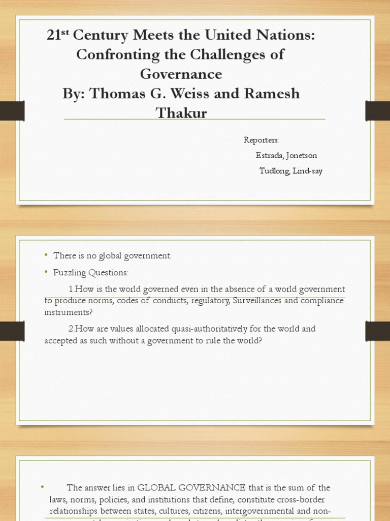 21st Century Meets The United Nation | PDF | Governance | Globalization