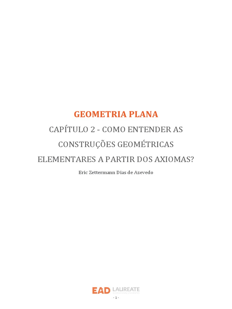 Construções Geométricas Axiomáticas | PDF | Triângulo | Círculo