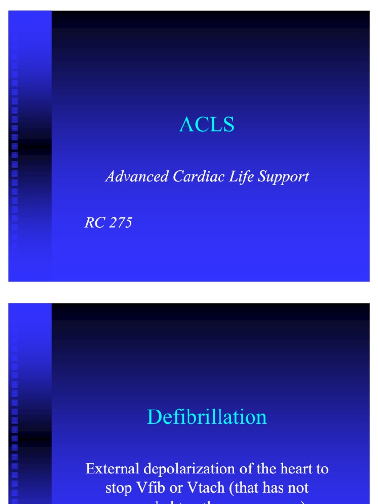 ACLS | PDF | Intravenous Therapy | Heart