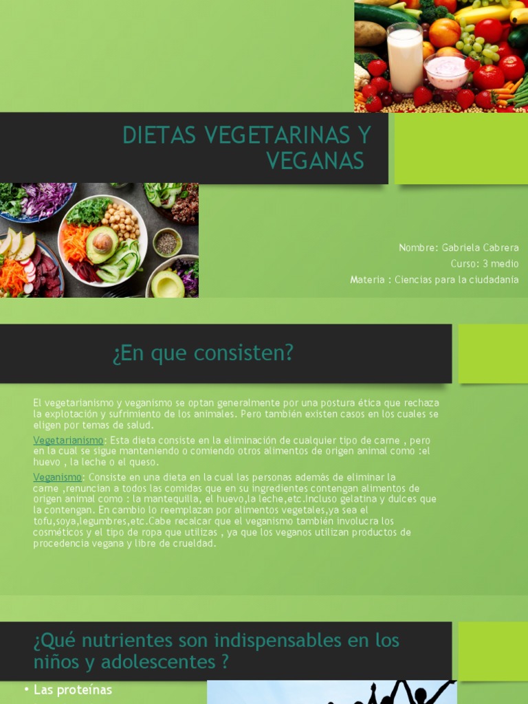 TRABAJO Riesgos de Una Dieta Vegetariana y Vegana | PDF | Veganismo | Vegetarianismo