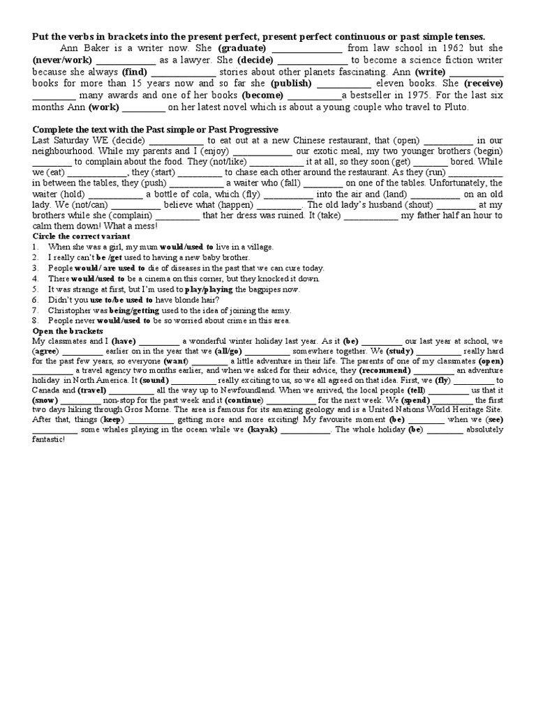 Past Tenses | PDF | Grammatical Tense