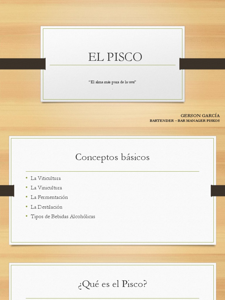 El Pisco | PDF | Uva | Bebidas alcohólicas