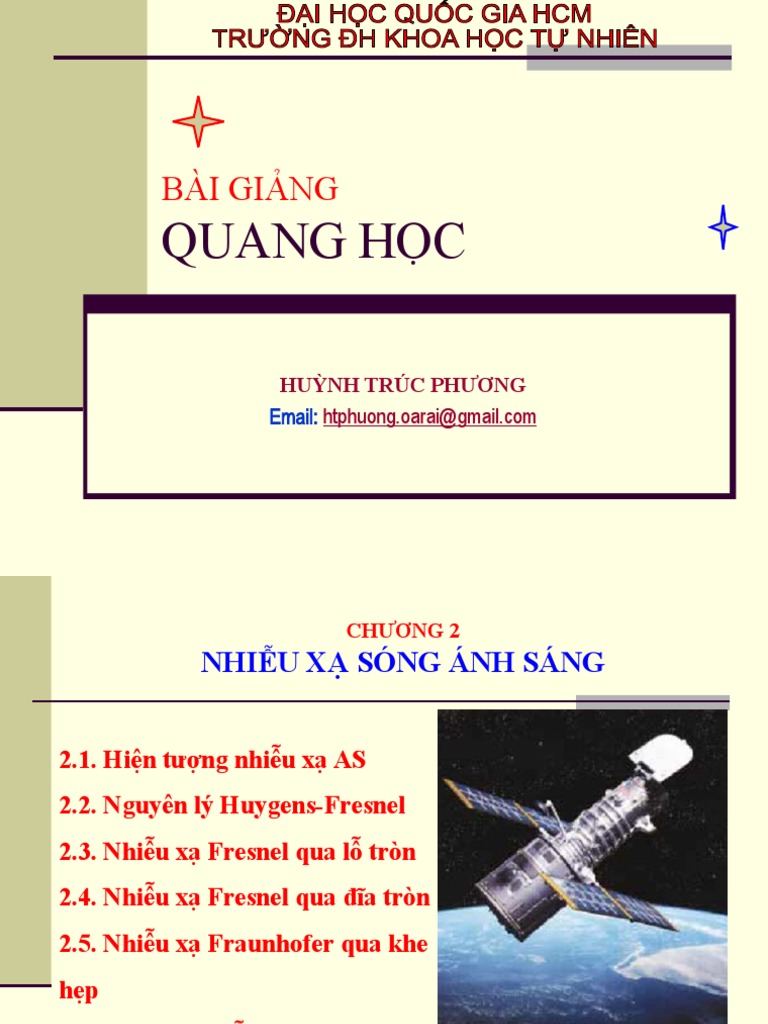 Baigiang - nhiễu Xạ Ánh Sáng | PDF