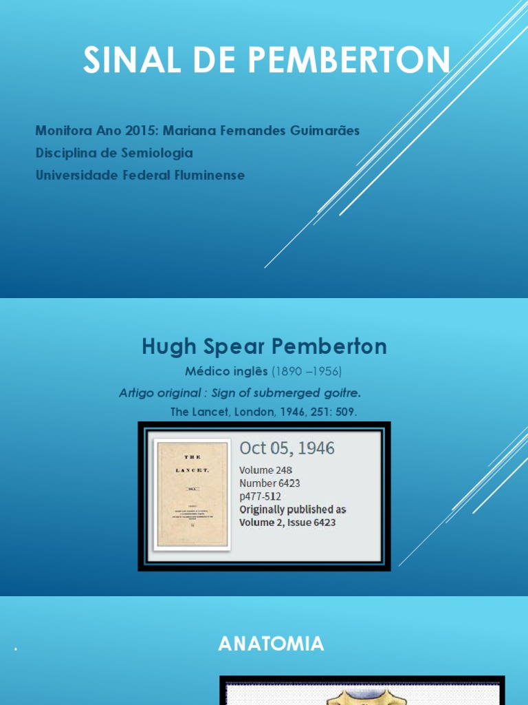 Sinal de Pemberton: descrição da manobra, significado clínico e ...