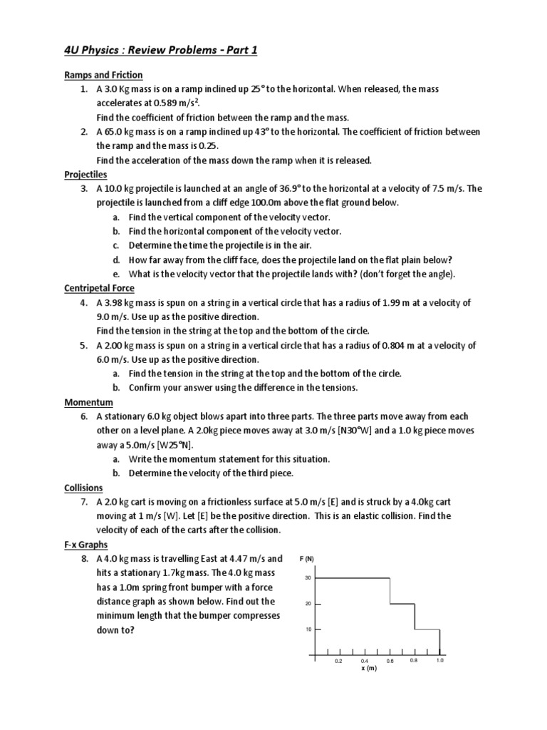 Review Handout 1 | PDF | Acceleration | Geometry