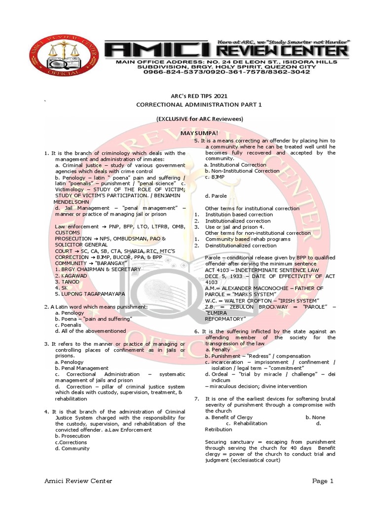 COr Ad Diagnostic Sample | PDF | Prison | Punishments