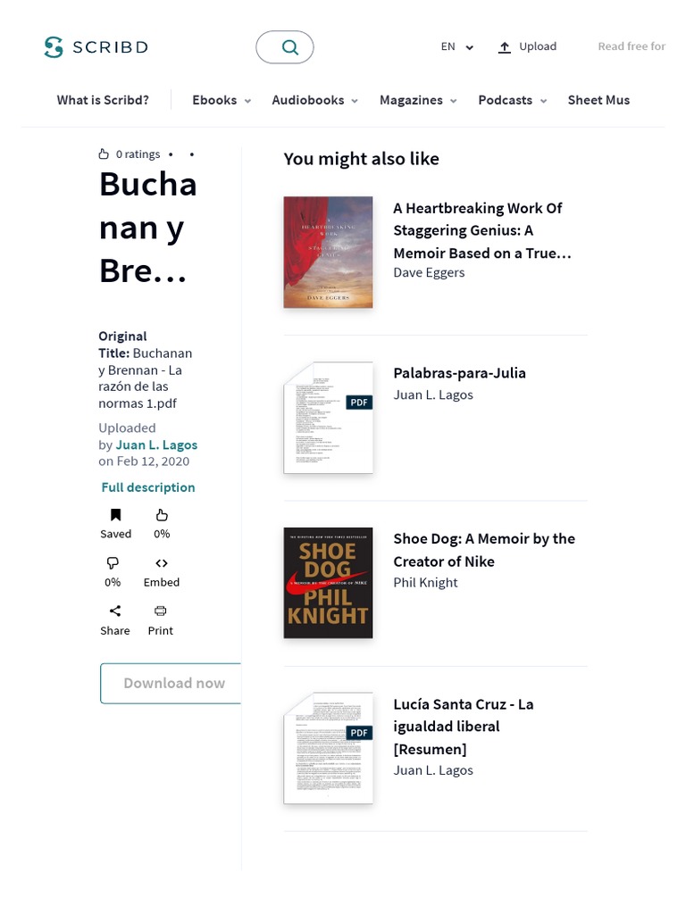 Buchanan y Brennan - La Razón de Las Normas 1 PDF | PDF | PDF | Scribd | Http Cookie