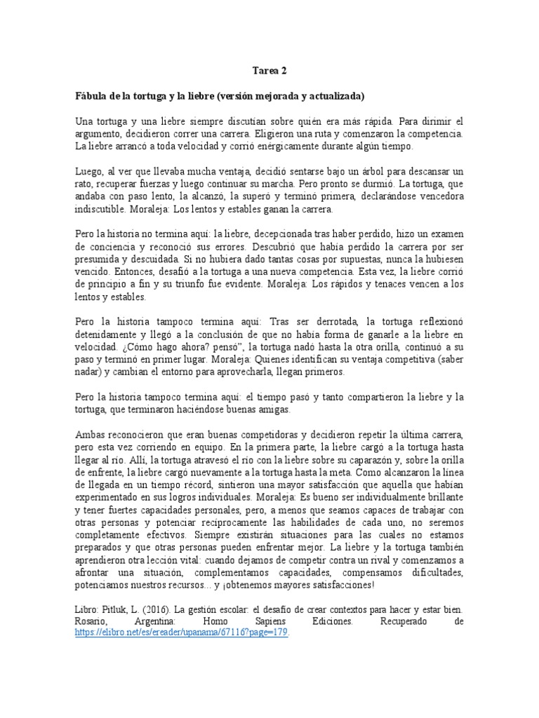 Tarea 2 La Fabula | PDF