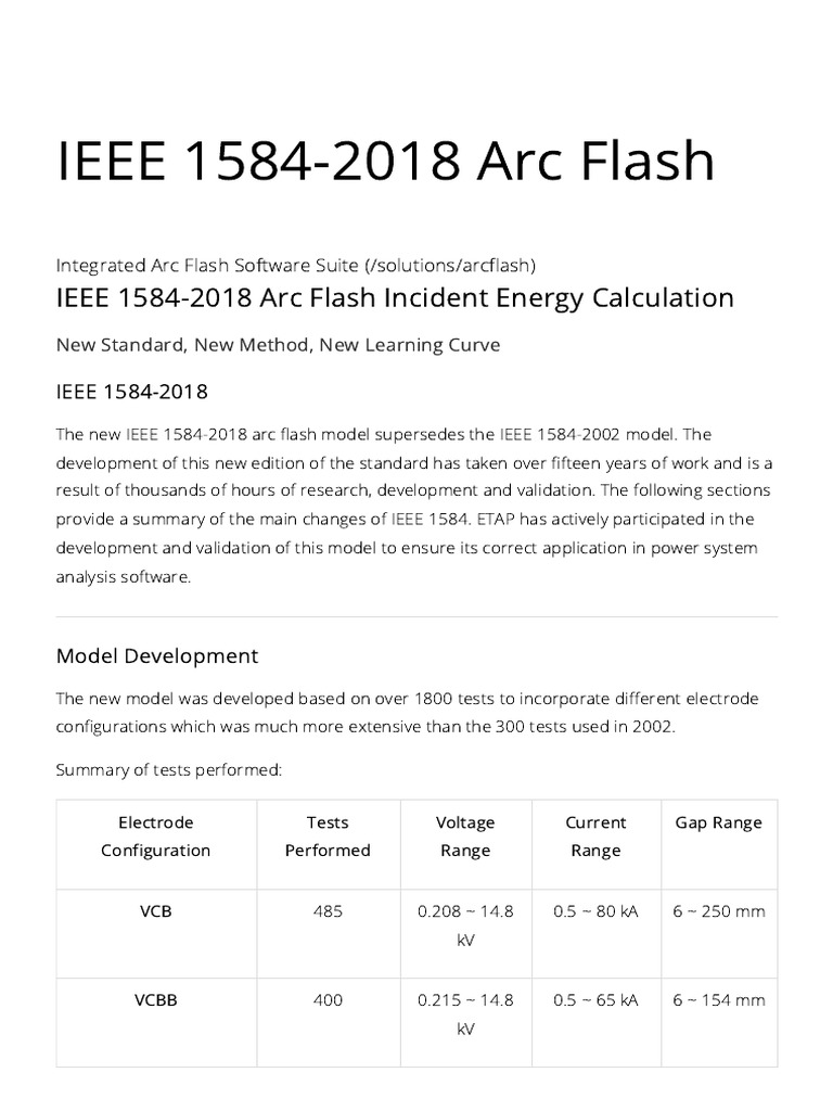 IEEE 1584-2018 Arc Flash | PDF | Electric Arc | Alternating Current