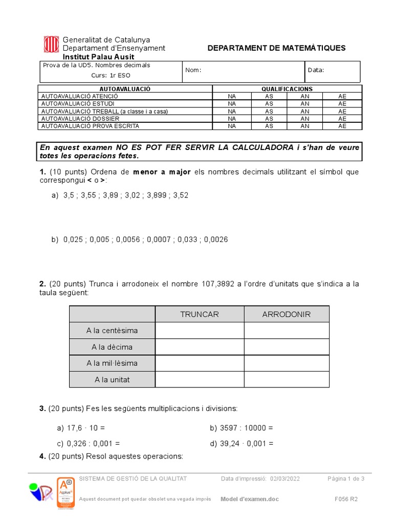 Examen UD5 Simulacre | PDF