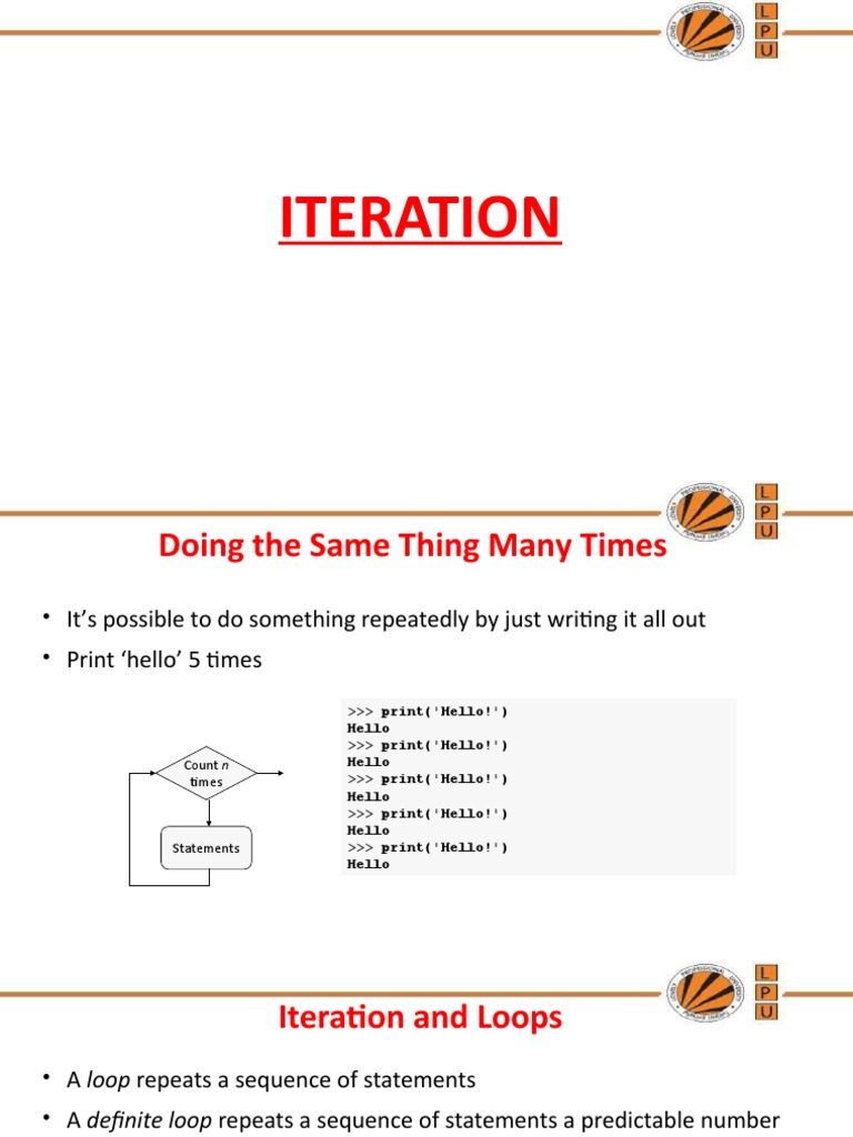 Lect 4 Looping Statements | PDF | Control Flow | Computing