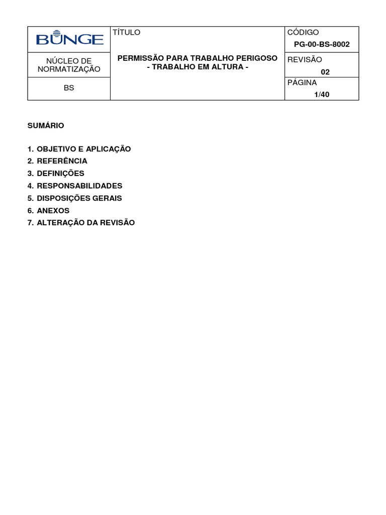 PG 00 BS 8002 Trabalho em Altura | PDF | Fiação elétrica