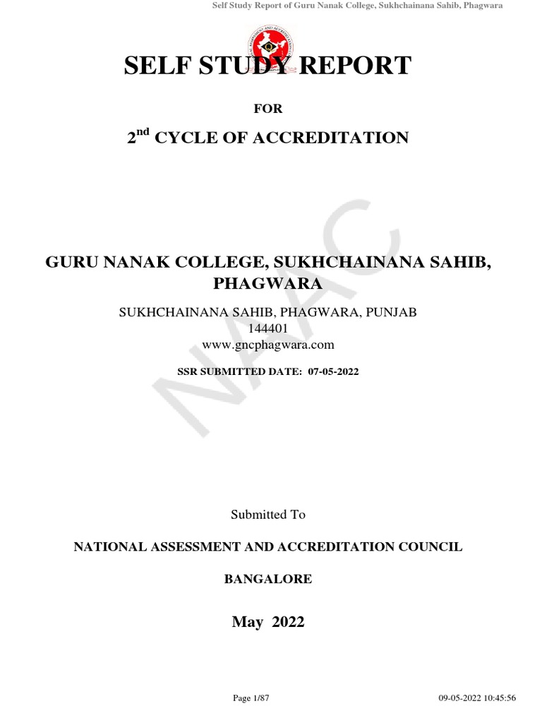 GNC Self-Study Report 2nd Cycle | PDF | Mentorship | Curriculum
