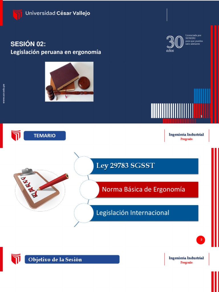 Clase 02 Legislacion en Ergonomia | PDF | Factores humanos y ergonomía | Seguridad y salud ...