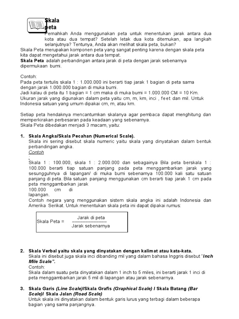 Skala Peta | PDF | Metode & Bahan Ajar