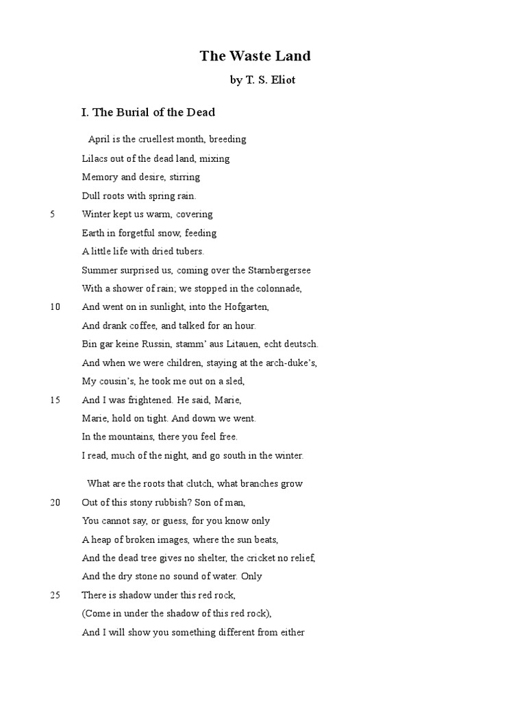 The Waste Land | PDF