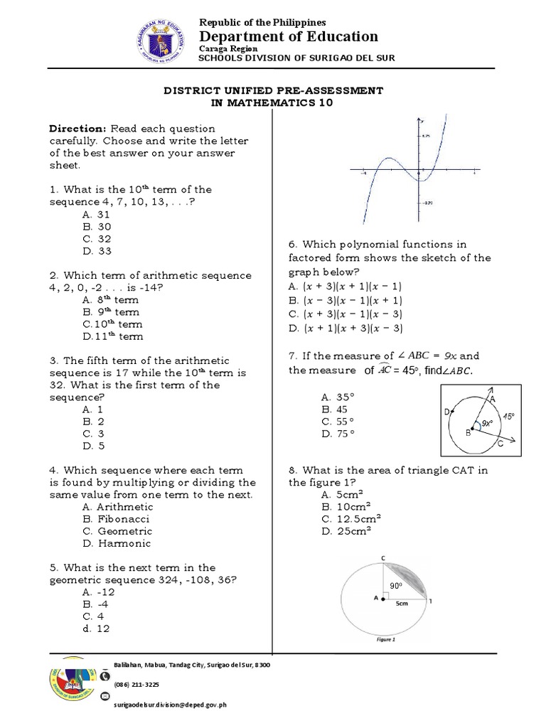 Grade 10 Questionnaire Final | PDF | Quantile | Mathematics