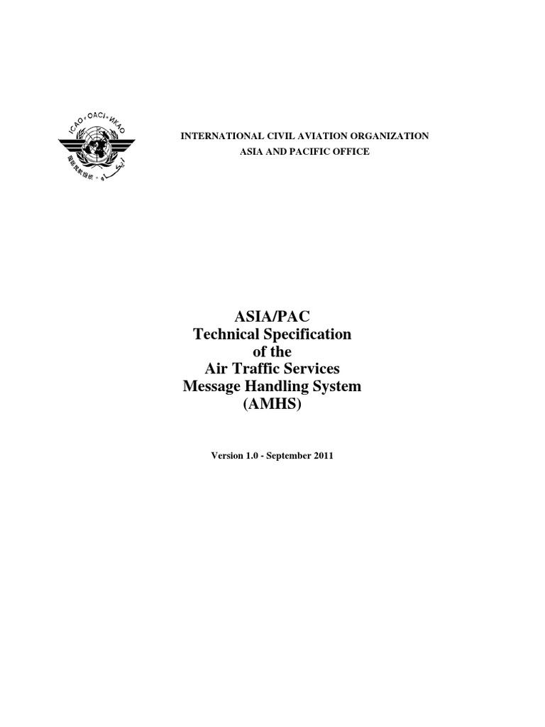 ASIA - PAC Technical Specification of The Air Traffic Services Message ...