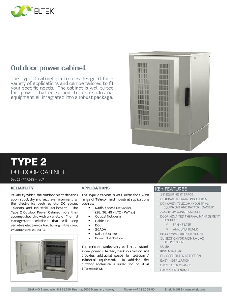 9 - ELTEK Outdoor T2 T3 IP55 Power Systems | PDF