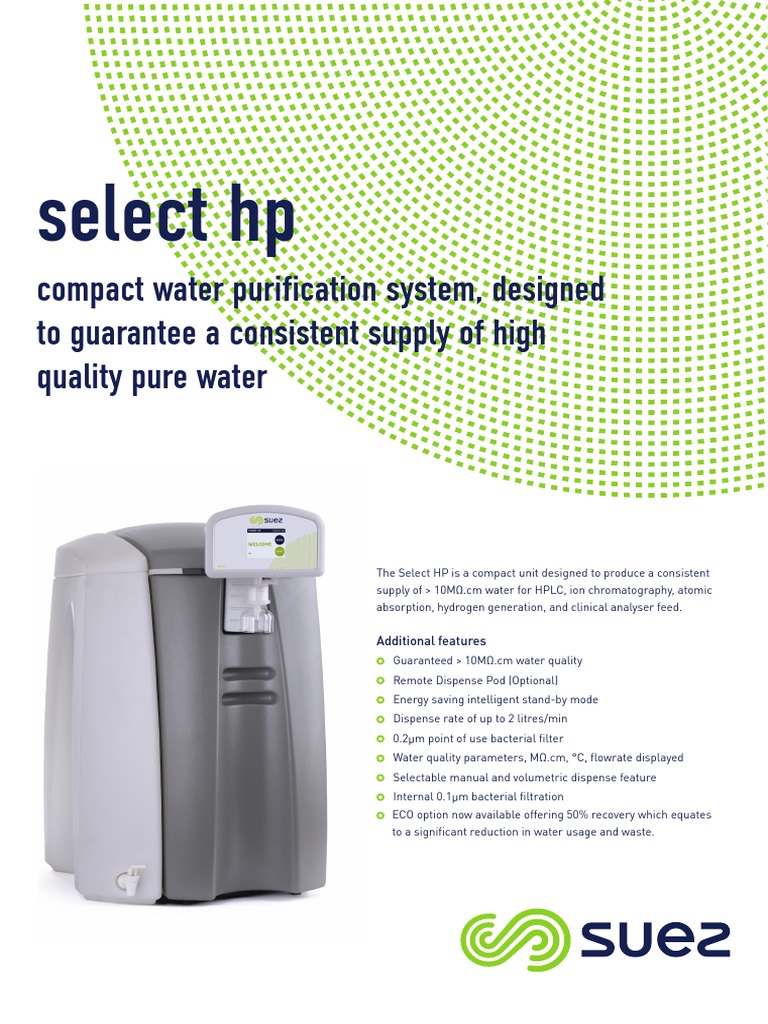 SUEZ SelectHP Datasheet November2018 | Download Free PDF | Water ...